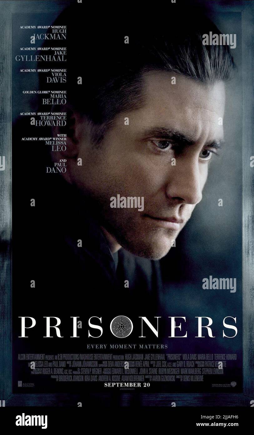 JAKE GYLLENHAAL POSTER, PRISONERS, 2013 Stock Photo - Alamy