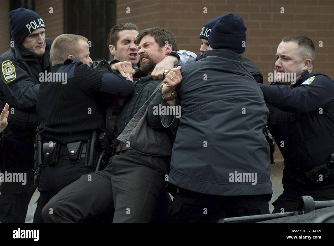 JAKE GYLLENHAAL, HUGH JACKMAN, PRISONERS, 2013 Stock Photo - Alamy