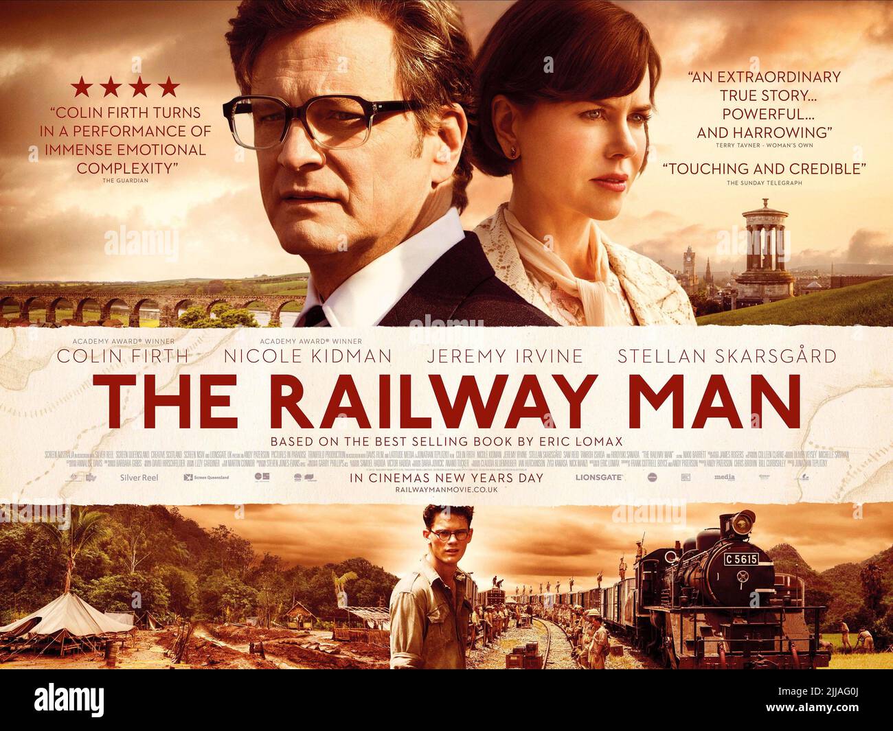 COLIN FIRTH, NICOLE KIDMAN, JEREMY IRVINE POSTER, THE RAILWAY MAN, 2013 ...