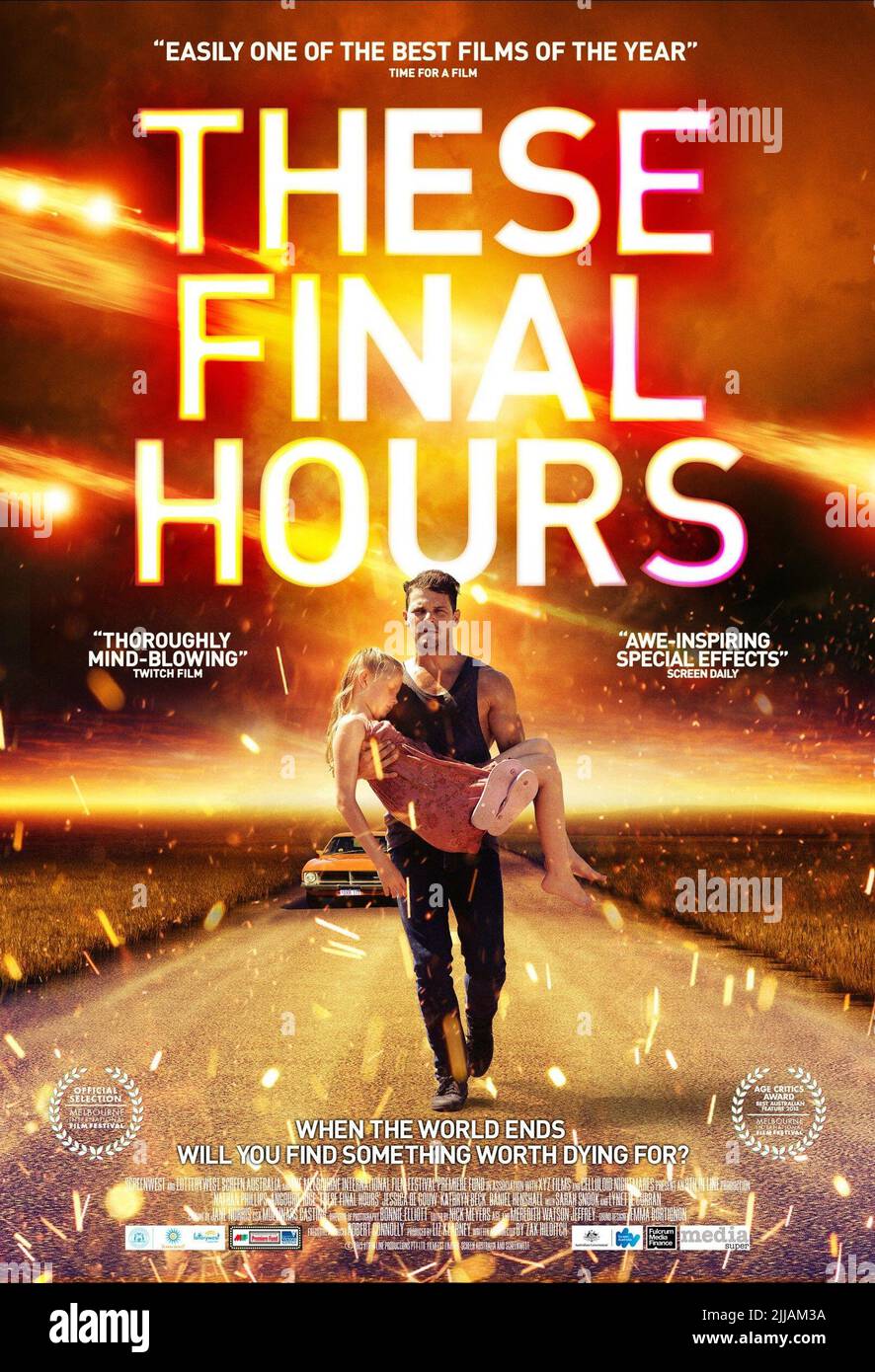 NATHAN PHILLIPS, ANGOURIE RICE POSTER, THESE FINAL HOURS, 2013 Stock Photo - Alamy