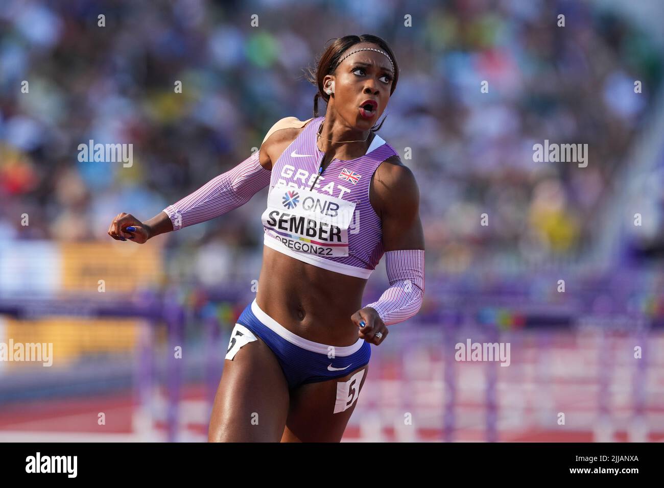 Great Britain's Cindy Sember during the Women’s 100m Hurdles Semi-Final ...