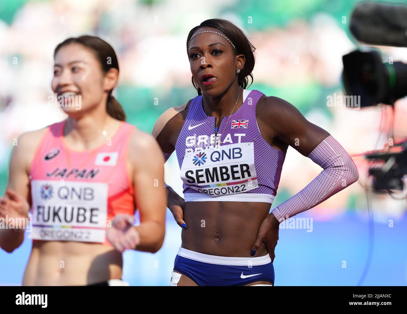 Great Britain's Cindy Sember during the Women’s 100m Hurdles Semi-Final ...