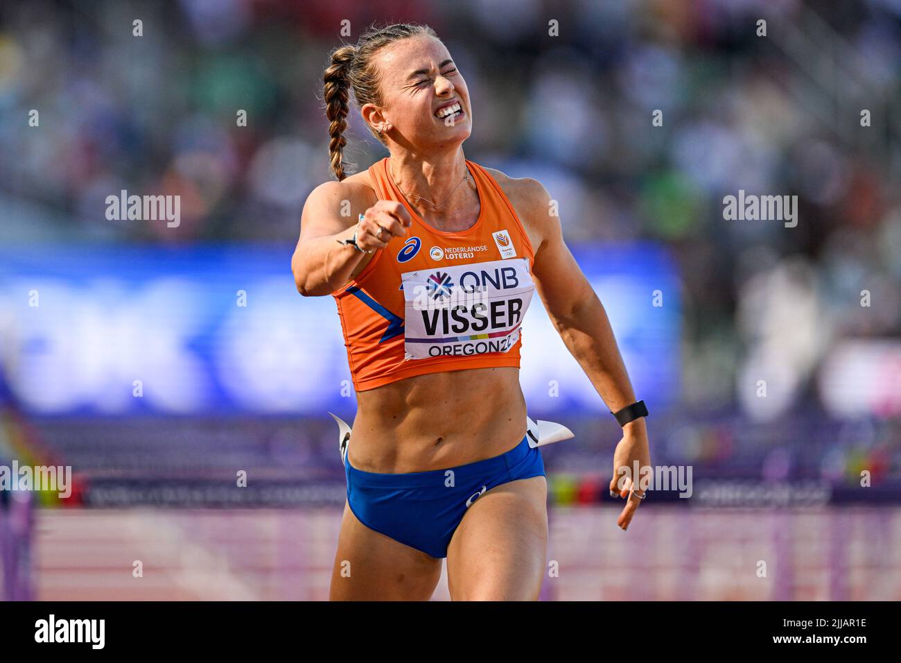 EUGENE, UNITED STATES - JULY 24: Nadine Visser of The Netherlands ...