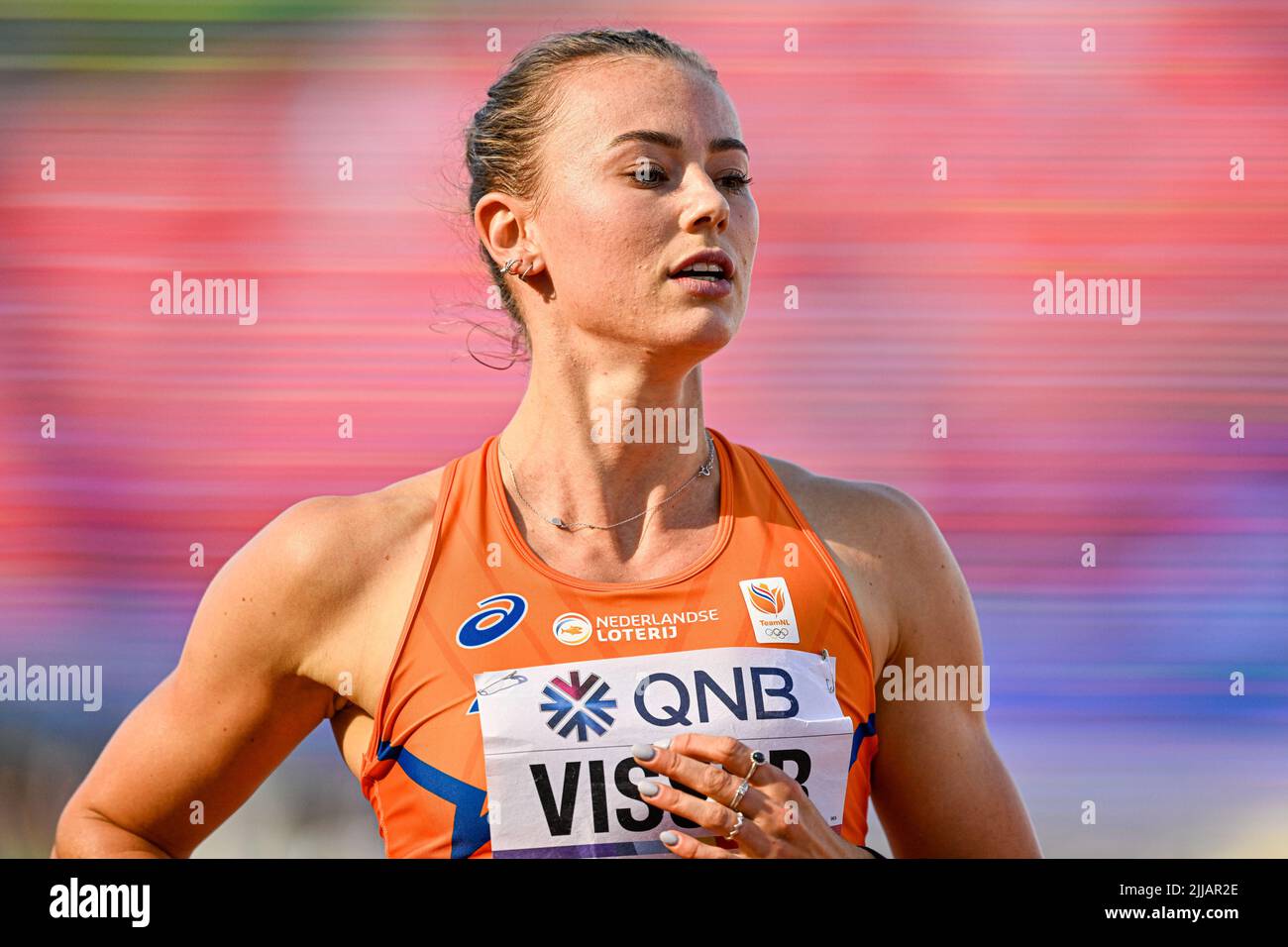 EUGENE, UNITED STATES - JULY 24: Nadine Visser of The Netherlands ...