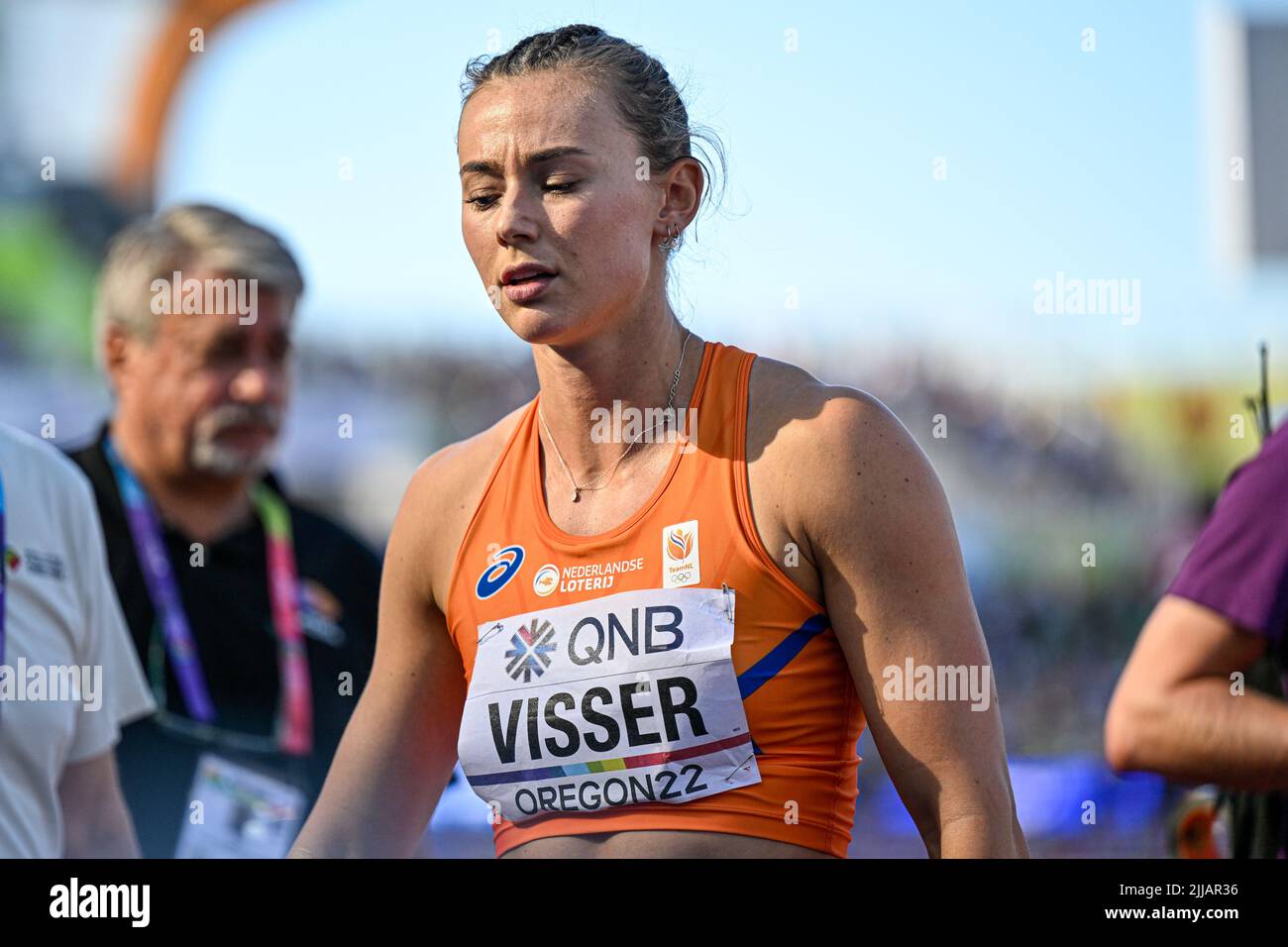 EUGENE, UNITED STATES - JULY 24: Nadine Visser of The Netherlands ...