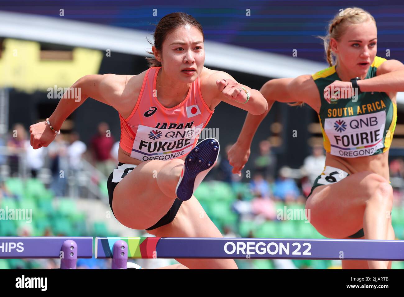 Hayward Field, Eugene, Oregon, USA. 23rd July, 2022. Mako Fukube (JPN ...