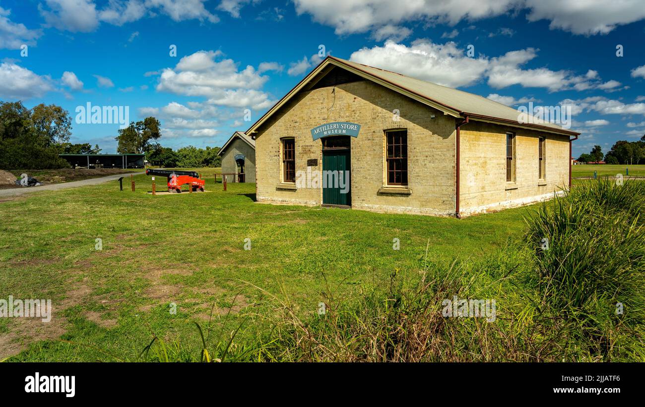 Brisbane, Australia - Artillery store museum at Fort Lytton Stock Photo ...