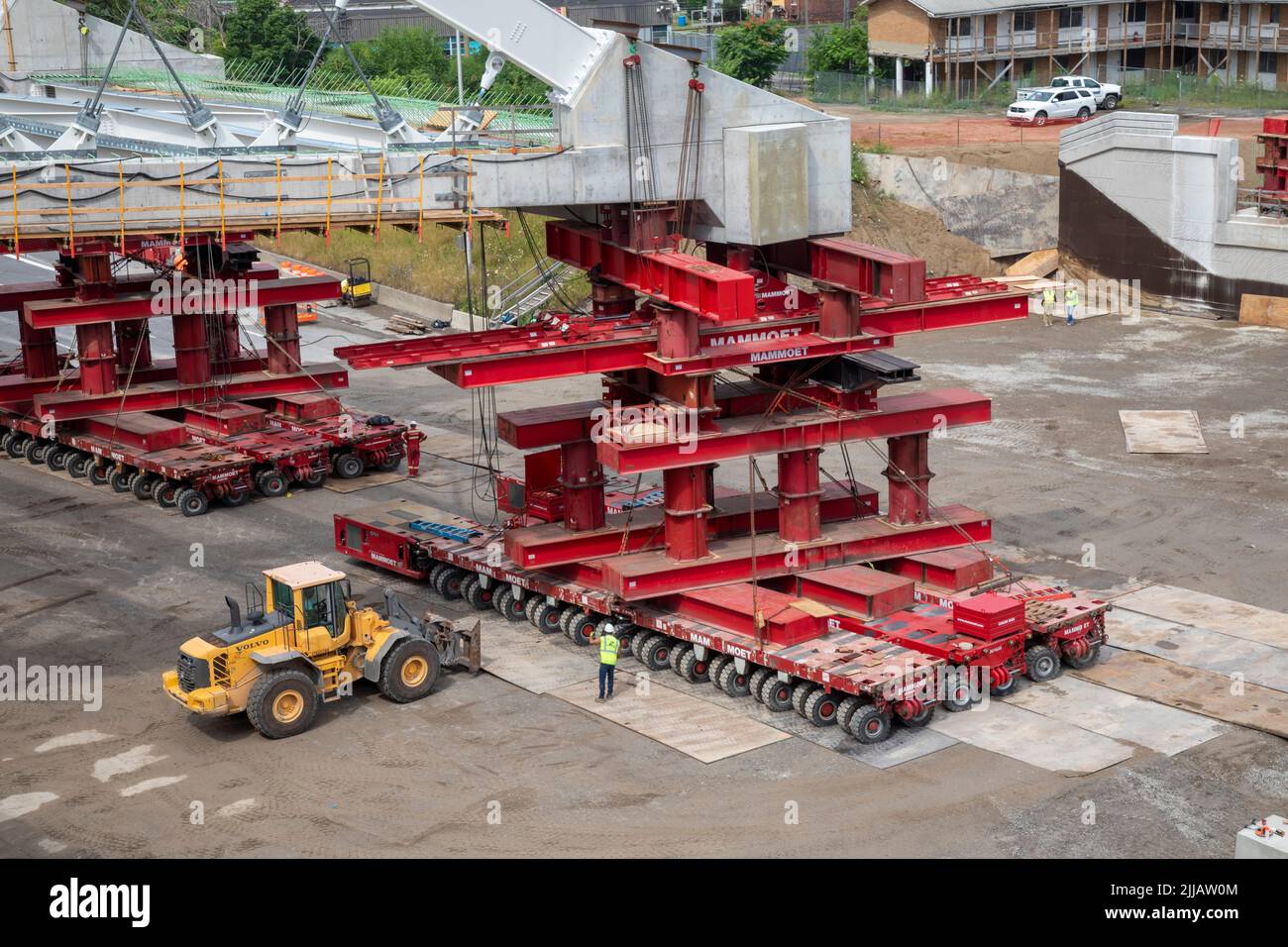 Detroit, Michigan, USA. 24th July, 2022. The new Second Avenue bridge ...