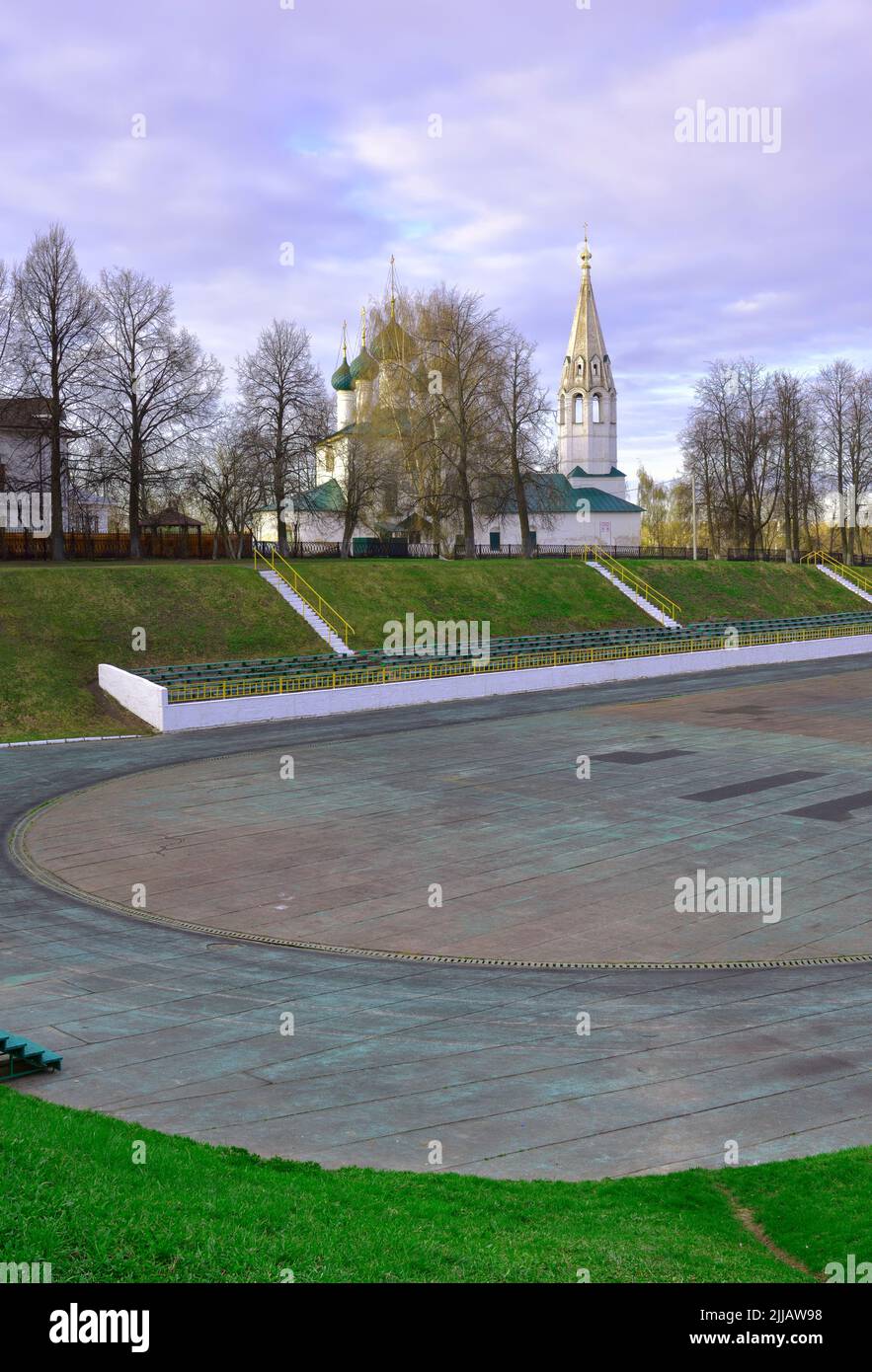 The stadium at the church. Spartak Stadium at the Church of St ...