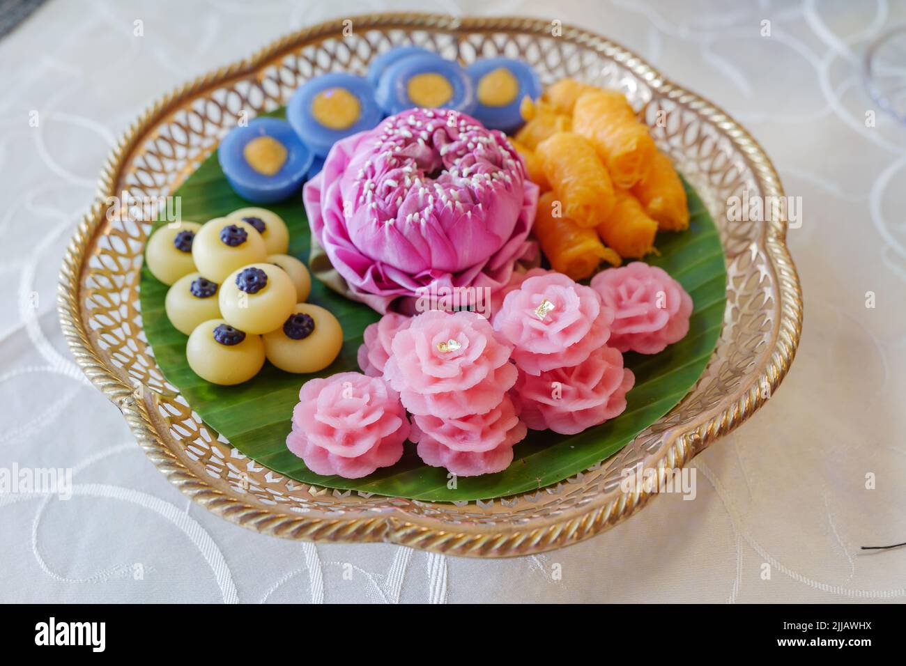 Set of traditional Thai dessert, luxury sweet snack Stock Photo - Alamy