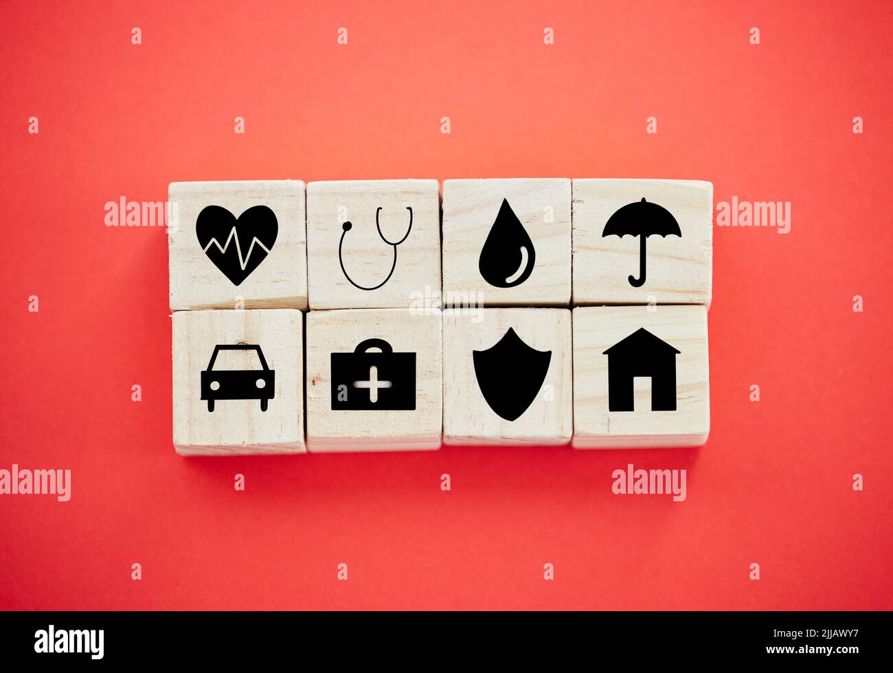You cant predict tomorrow, but you can protect it. wooden blocks with ...