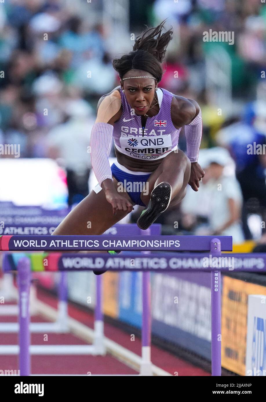 Great Britain's Cindy Sember during the Women’s 100m Hurdles Final on ...