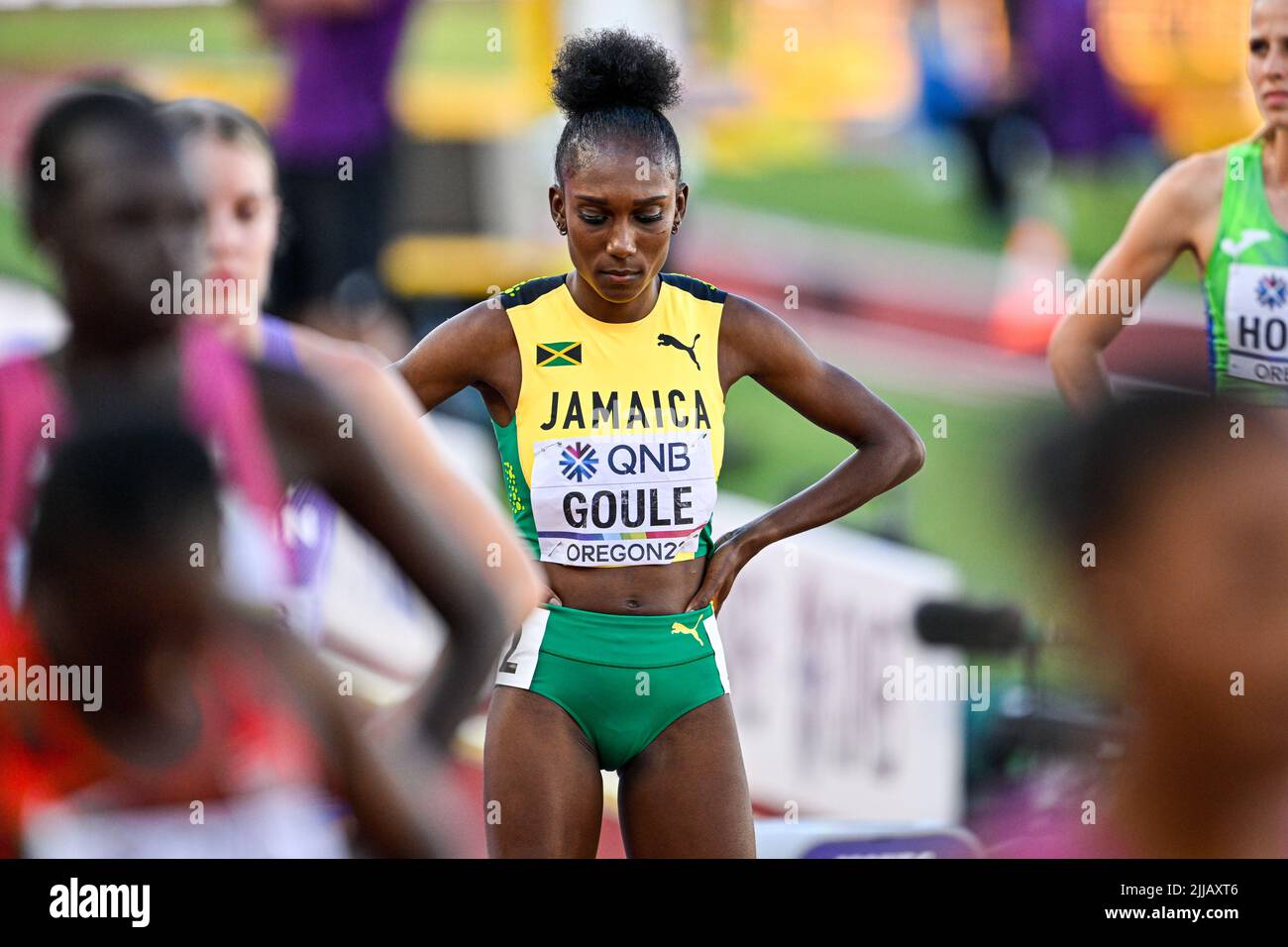 EUGENE, UNITED STATES - JULY 24: Natoya Goule of Jamaica competing on ...