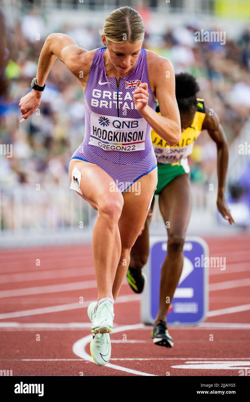 Eugene, Oregon, USA, 24 July 2022, Keely Hodgkinson pictured in action ...