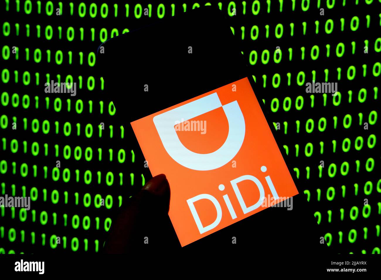 India. 25th July, 2022. In this photo illustration, a DIDI logo seen ...