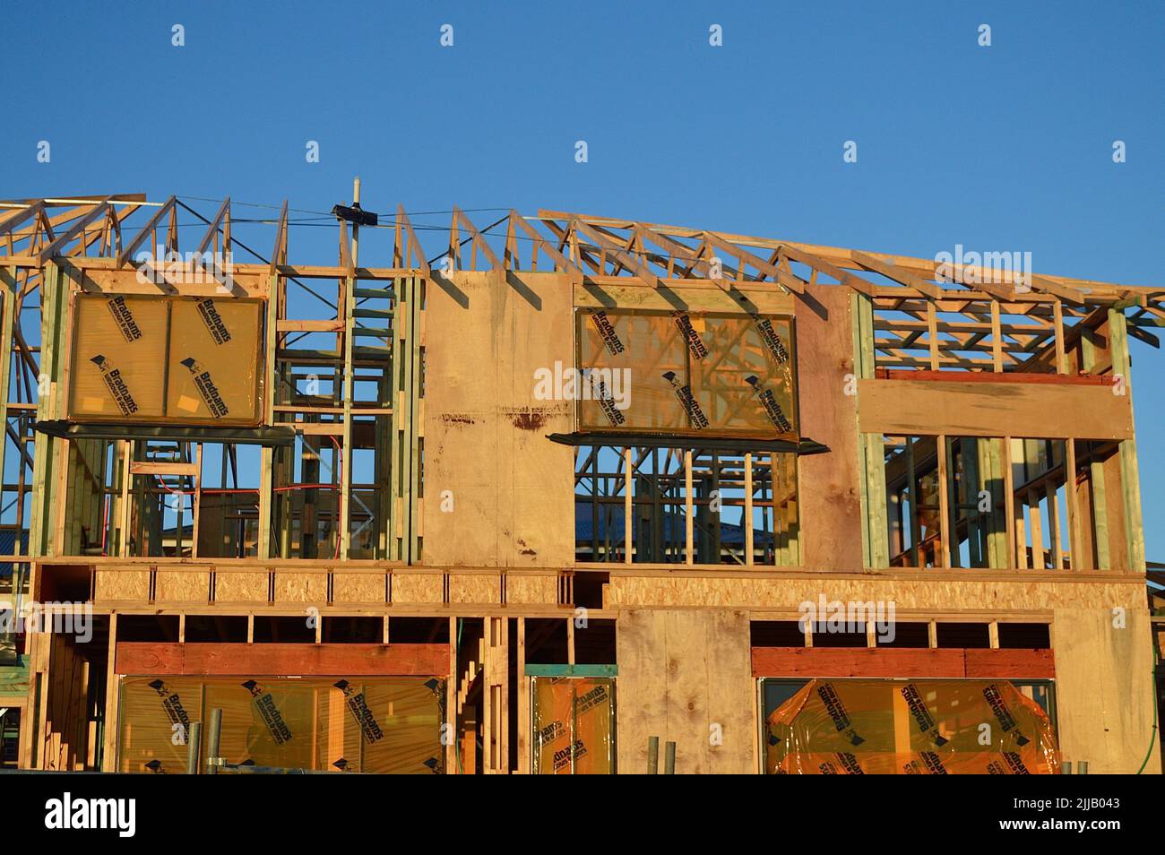 Form work and scaffolding at a building site Stock Photo - Alamy