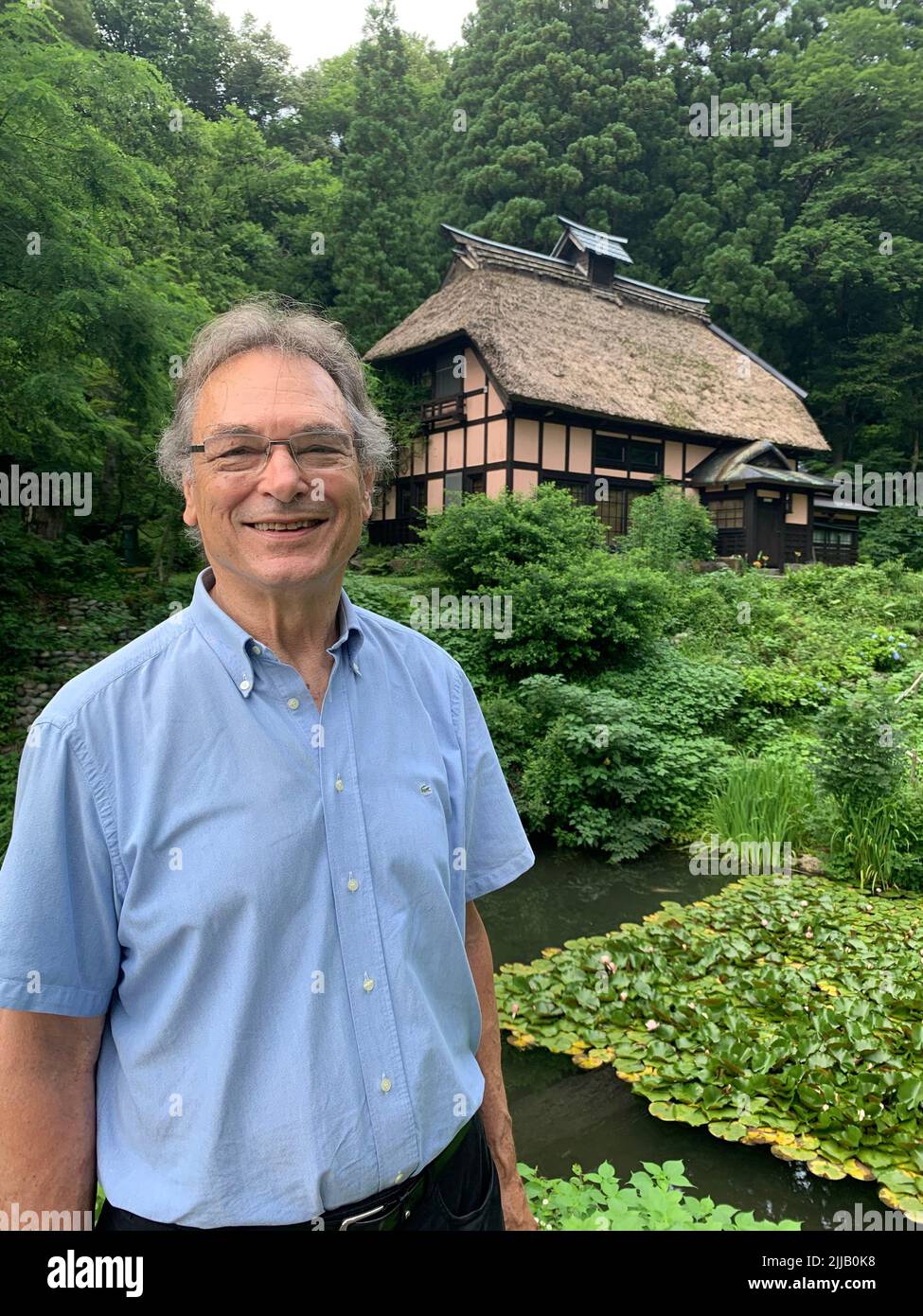 Matsudai, Japan. 17th July, 2022. German architect Karl Bengs stands in ...