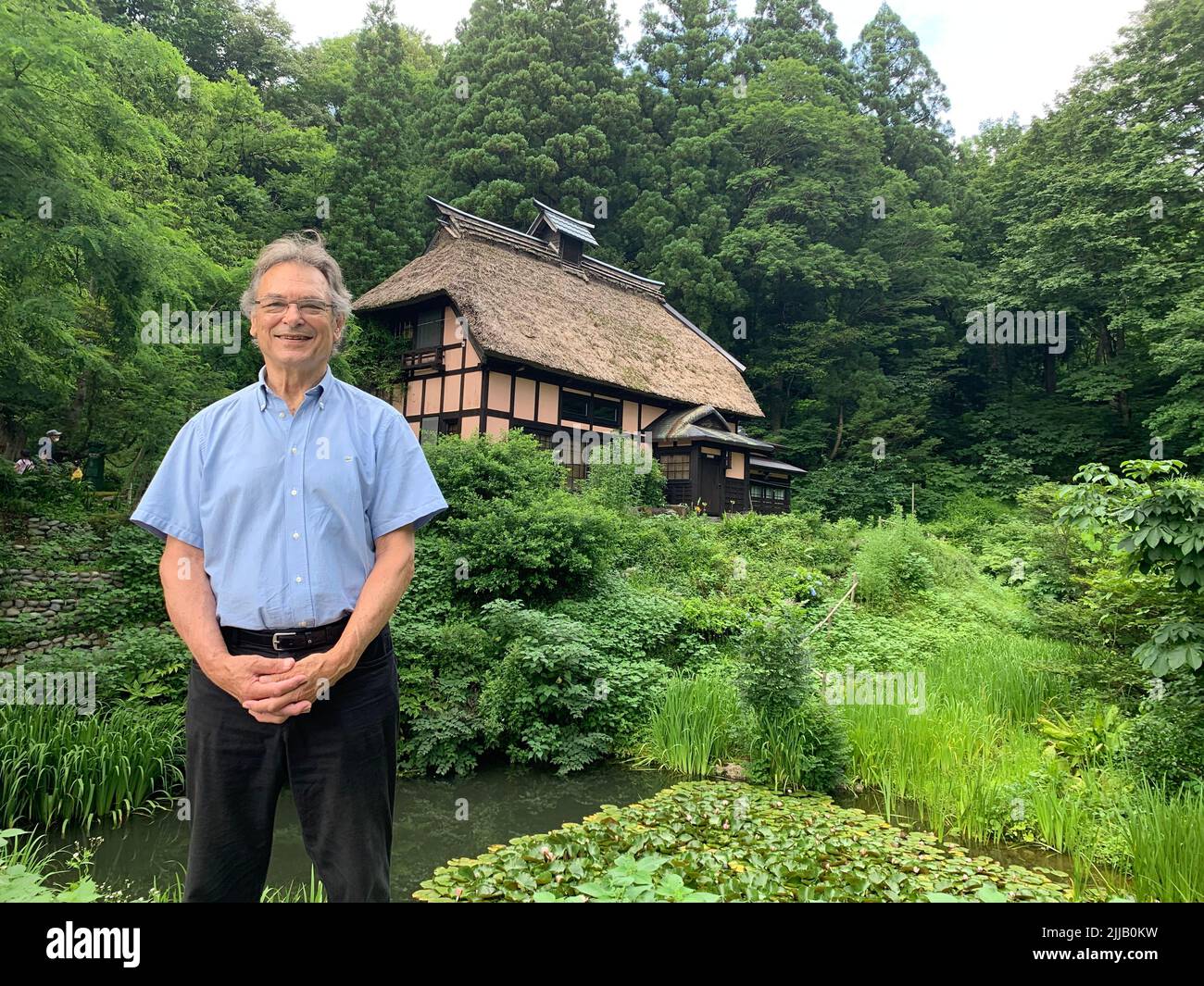 Matsudai, Japan. 17th July, 2022. German architect Karl Bengs stands in ...