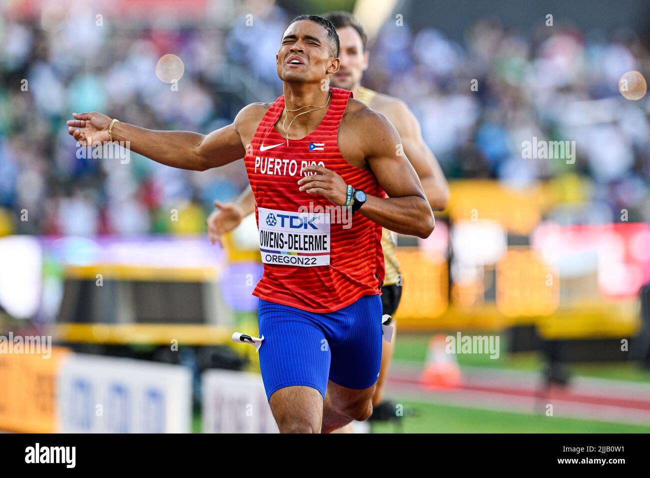 EUGENE, UNITED STATES - JULY 24: Ayden Owens Delerme of Puerto Rico ...