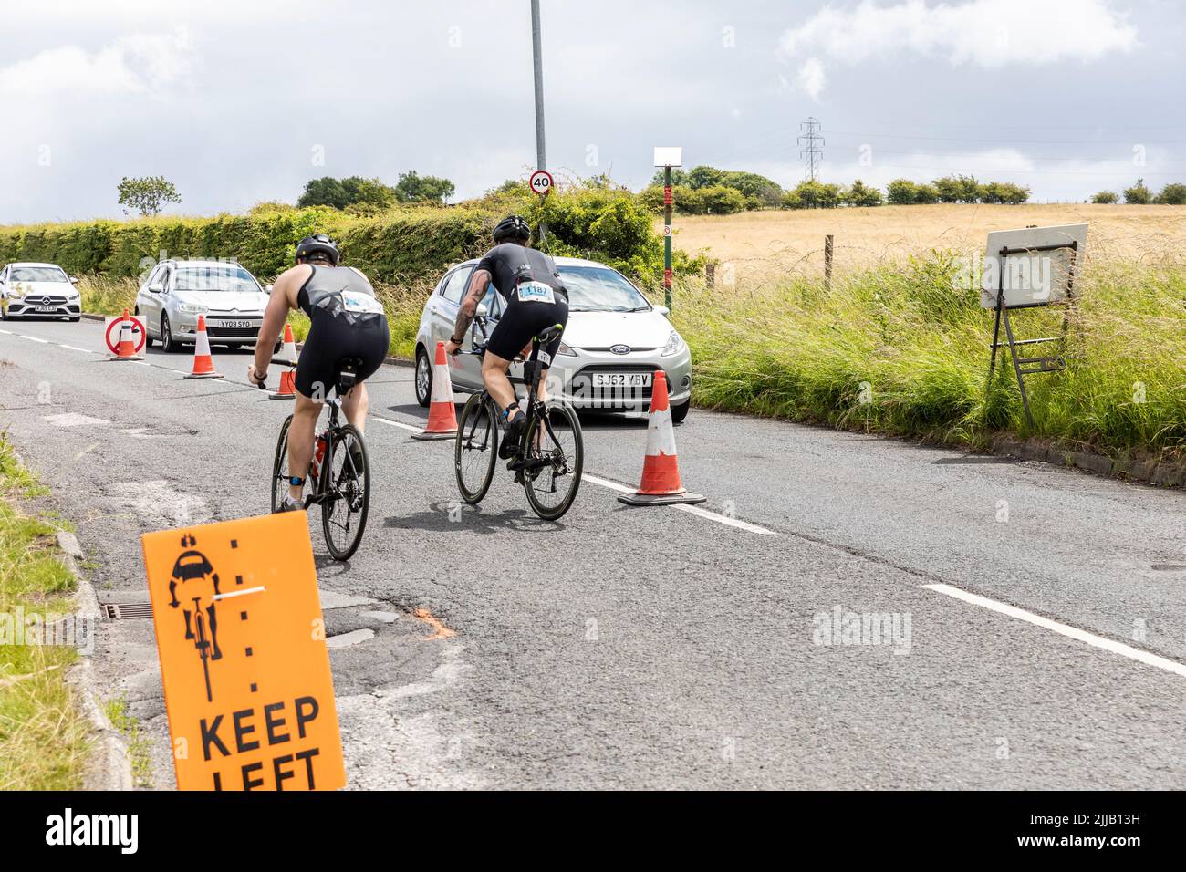 Ironman Uk event in Bolton Lancashire July 2022, competitors compete in ...