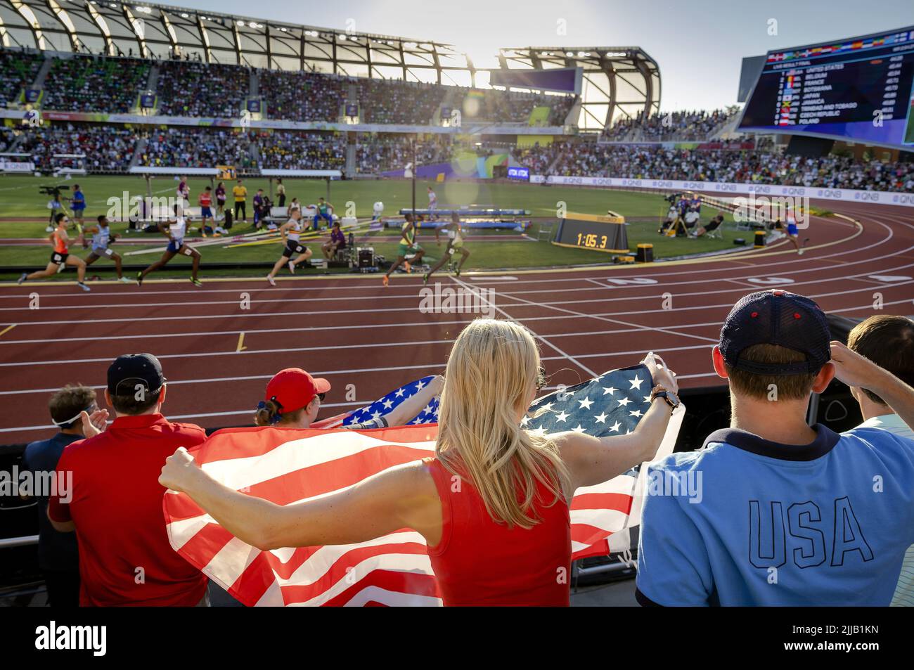 Eugene, Oregon, 25/07/2022, EUGENE - Atmosphere in the stadium during ...