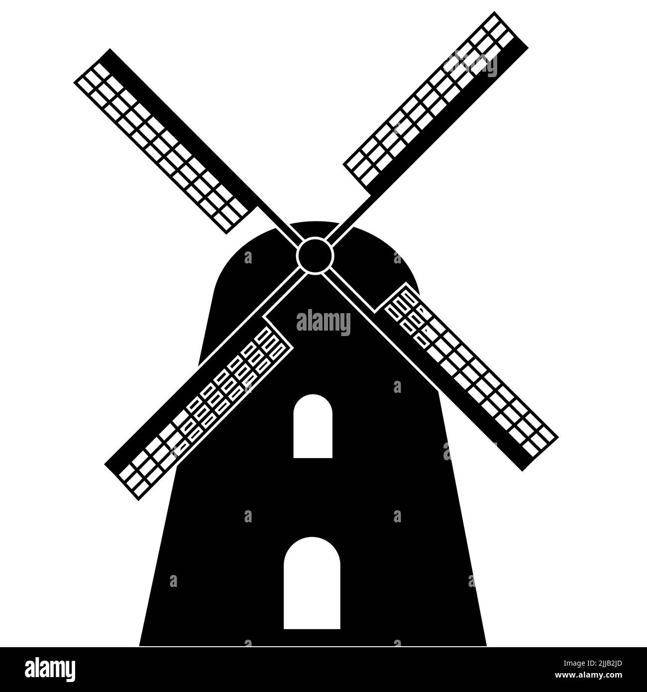windmill icon on white background. windmill black sign. flat style ...