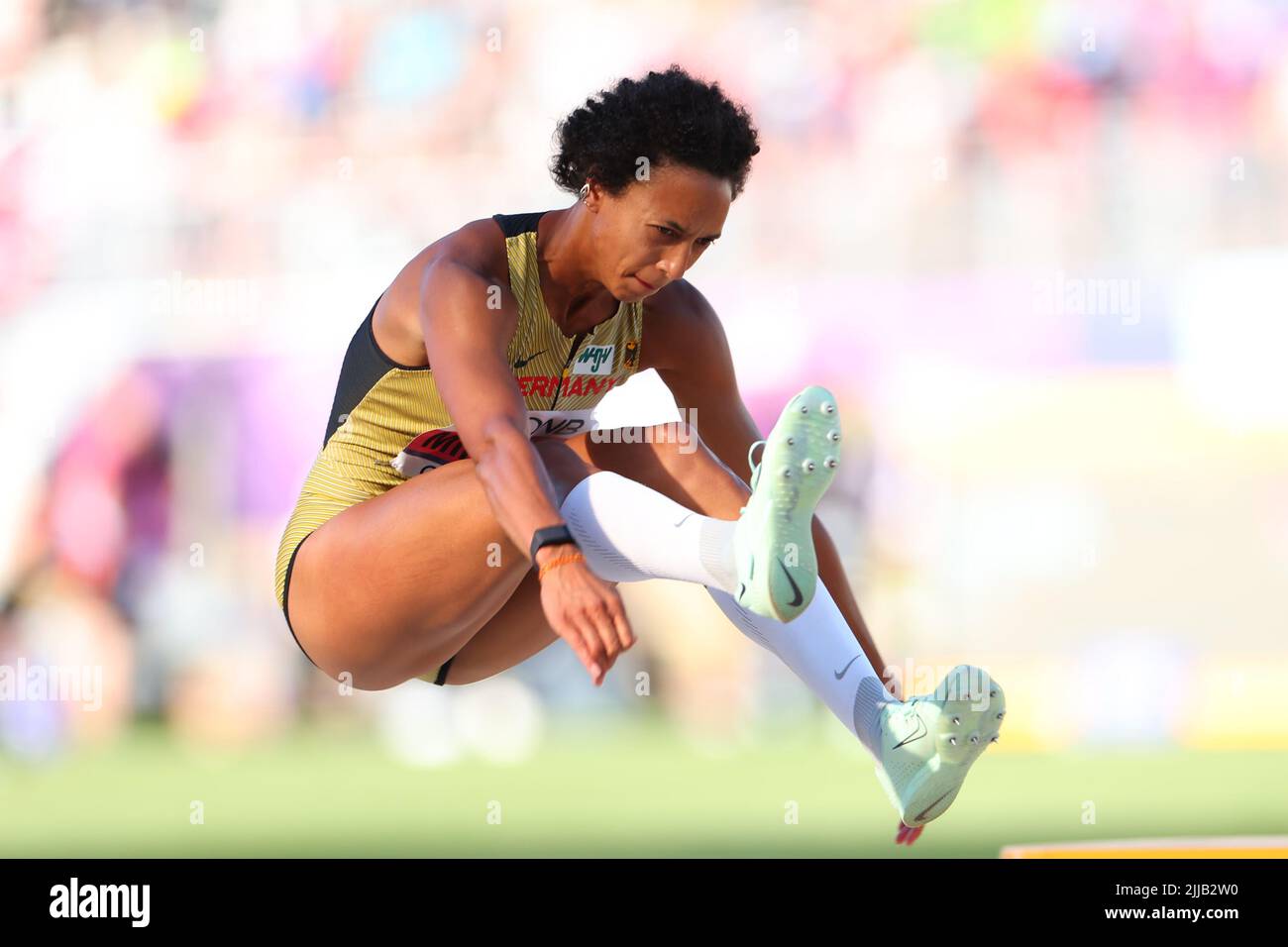 Hayward Field, Eugene, Oregon, USA. 24th July, 2022. Malaika Mihambo ...