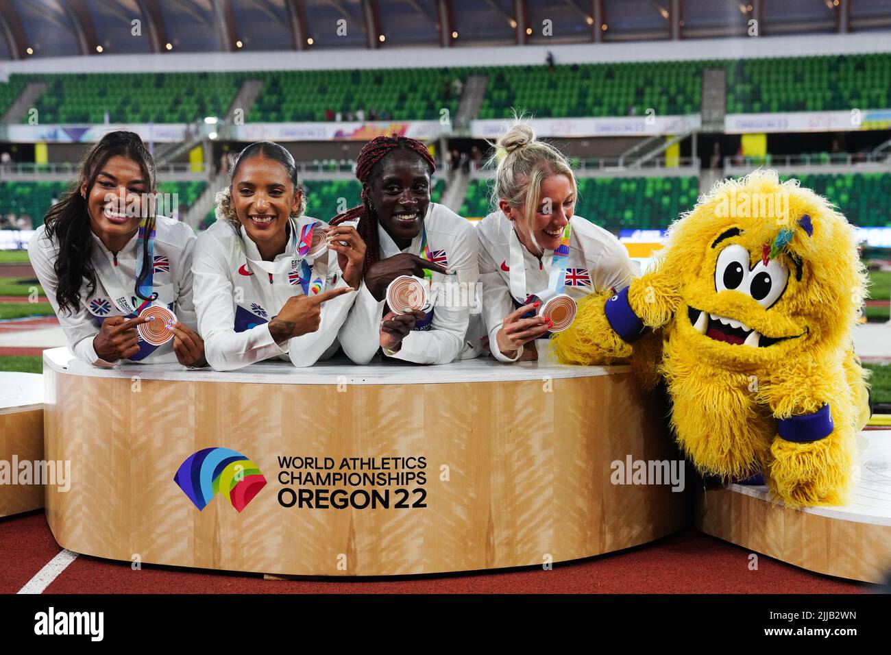Great Britain's Laviai Nielsen, Jessie Knight, Victoria Ohuruogu and ...