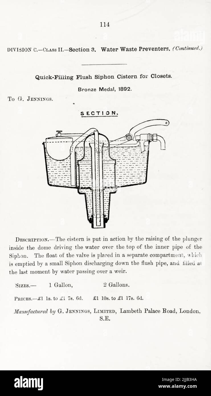 Water Waste Preventers. Quick-Filling Flush Siphon Cistern for Closets ...