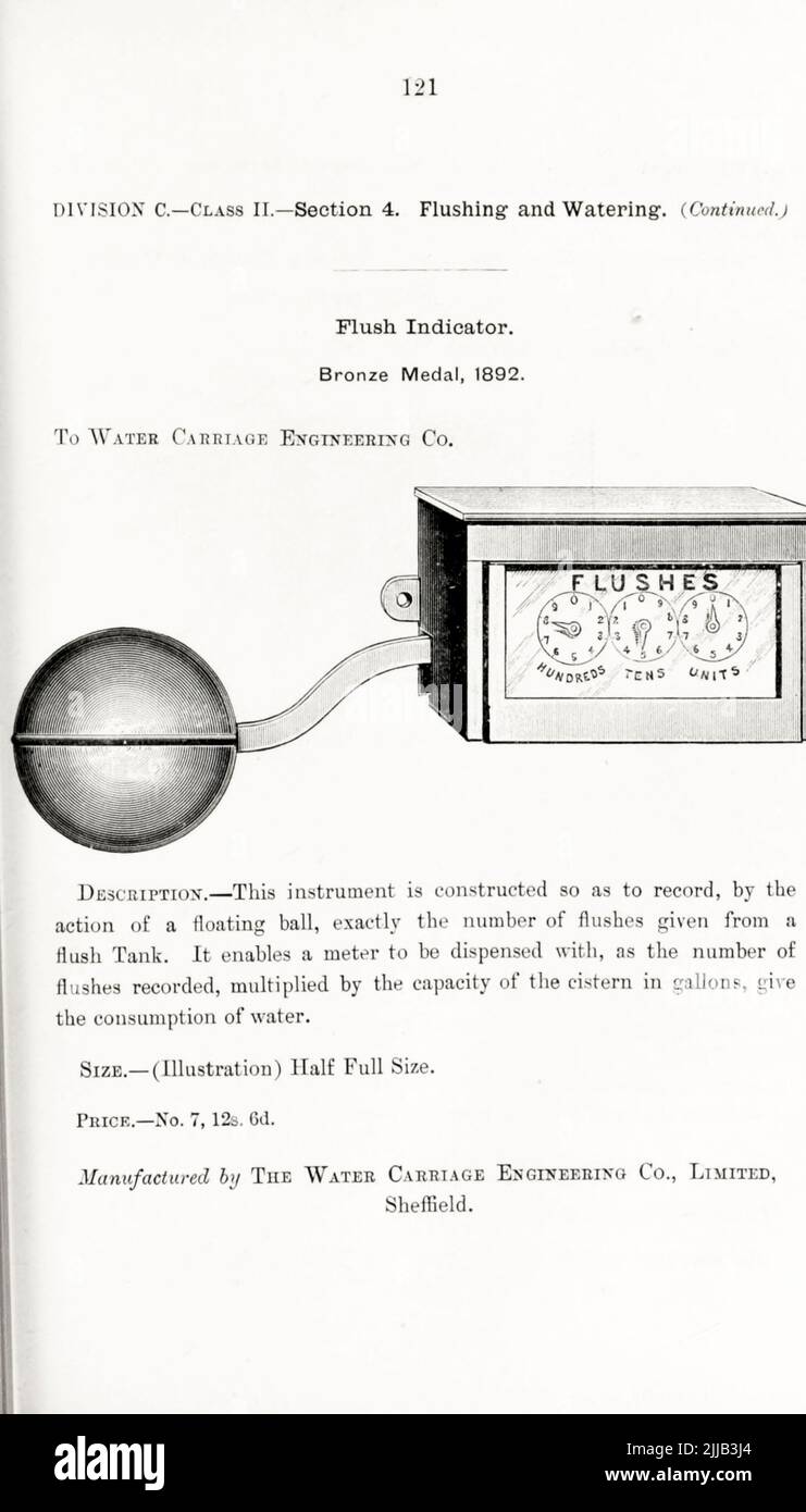 Flushing and Watering. Flush Indicator from the book ' Illustrated list ...