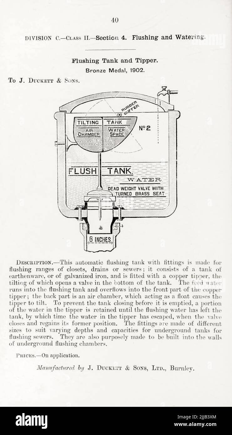 Flushing Tank and Tipper from the book ' Illustrated list of exhibits ...