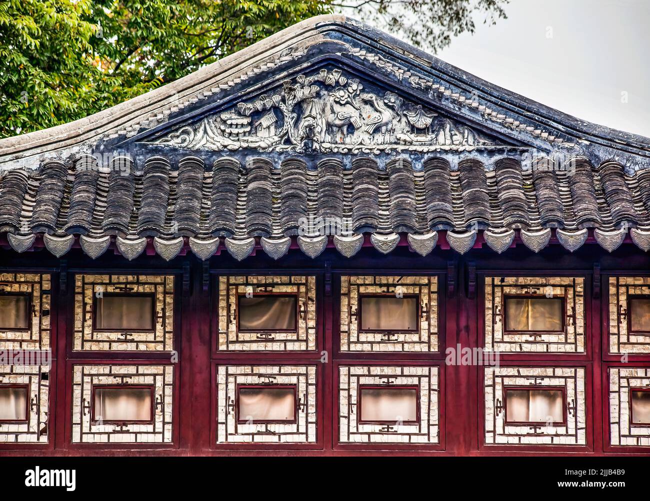 Ancient Chinese House Garden of Humble Administrator Zhouzheng Yuan ...