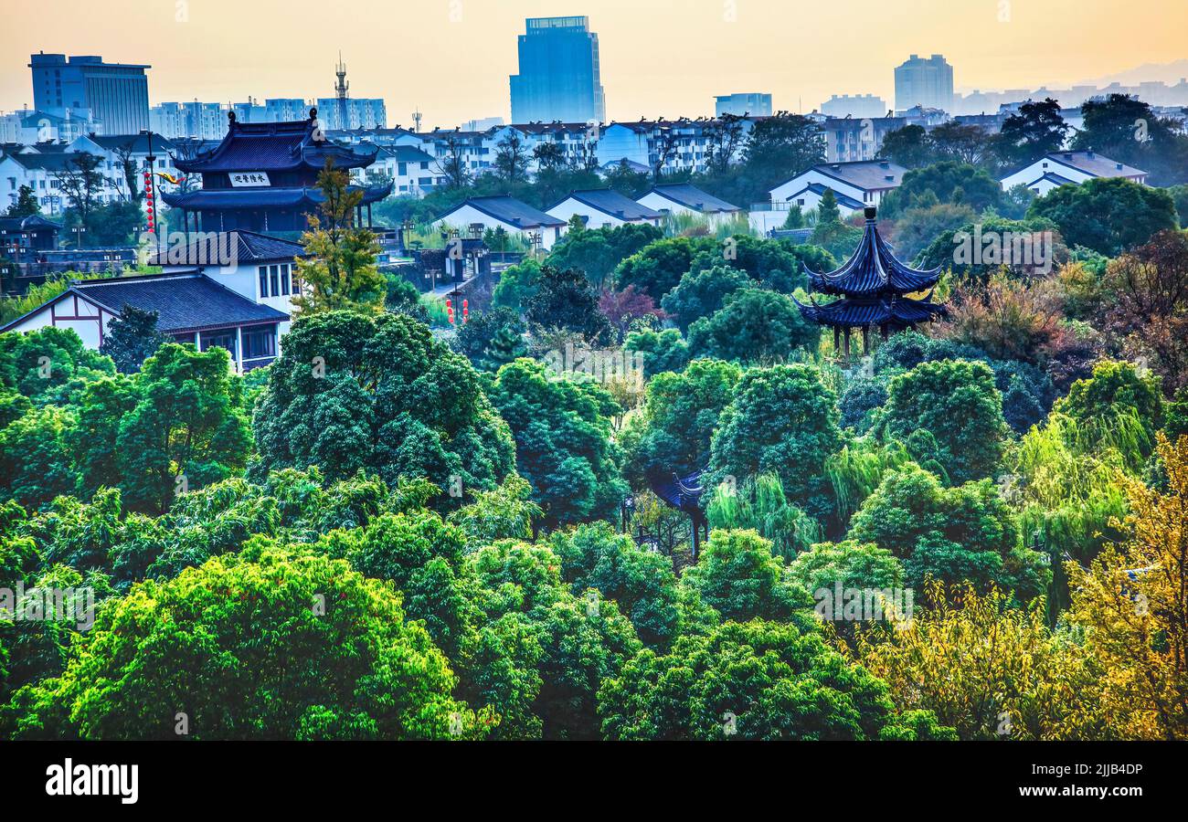 Ancient Pan Men Secenic Area Pagoda Apartments Cityscape Suzhou ...