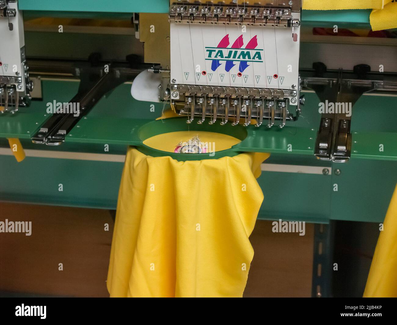 Computerized automatic embroidering in hi-res stock photography and ...