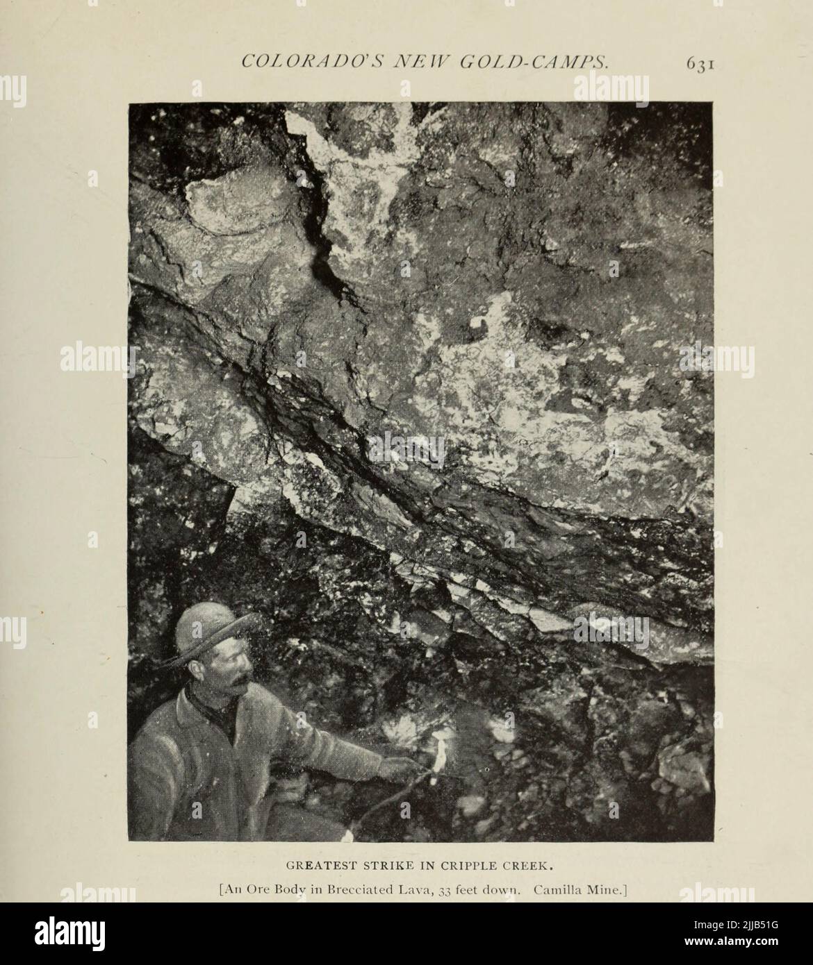 GREATEST STRIKE IN CRIPPLE CREEK. [An Ore Body in Brecciated Lava, 33 ...