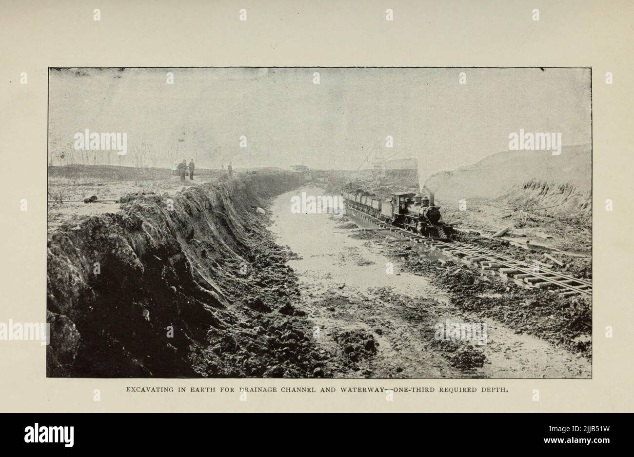 Excavating in Earth for Drainage Channel and Waterway - One Third ...