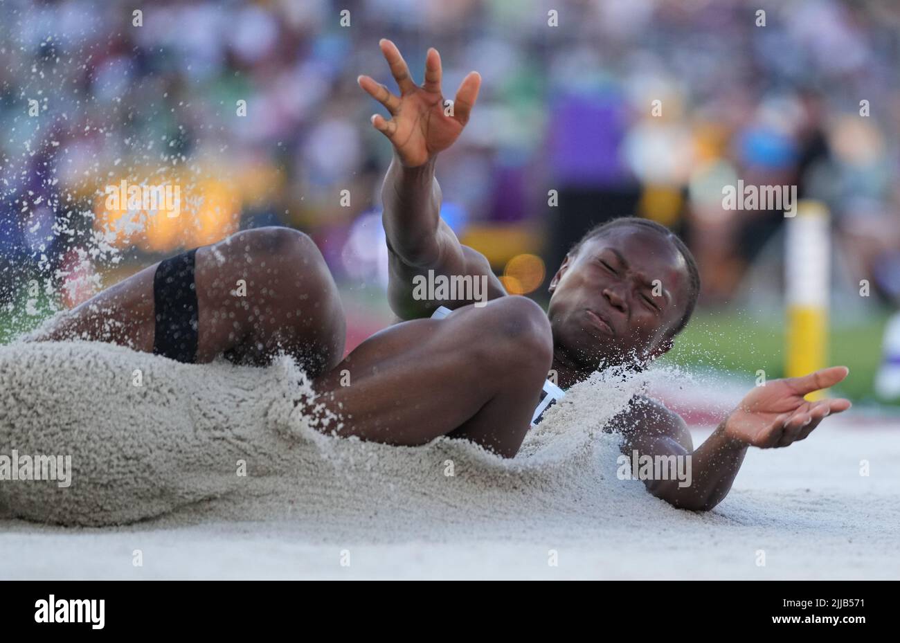 Eugene, USA. 24th July, 2022. Ese Brume of Nigeria competes during the ...