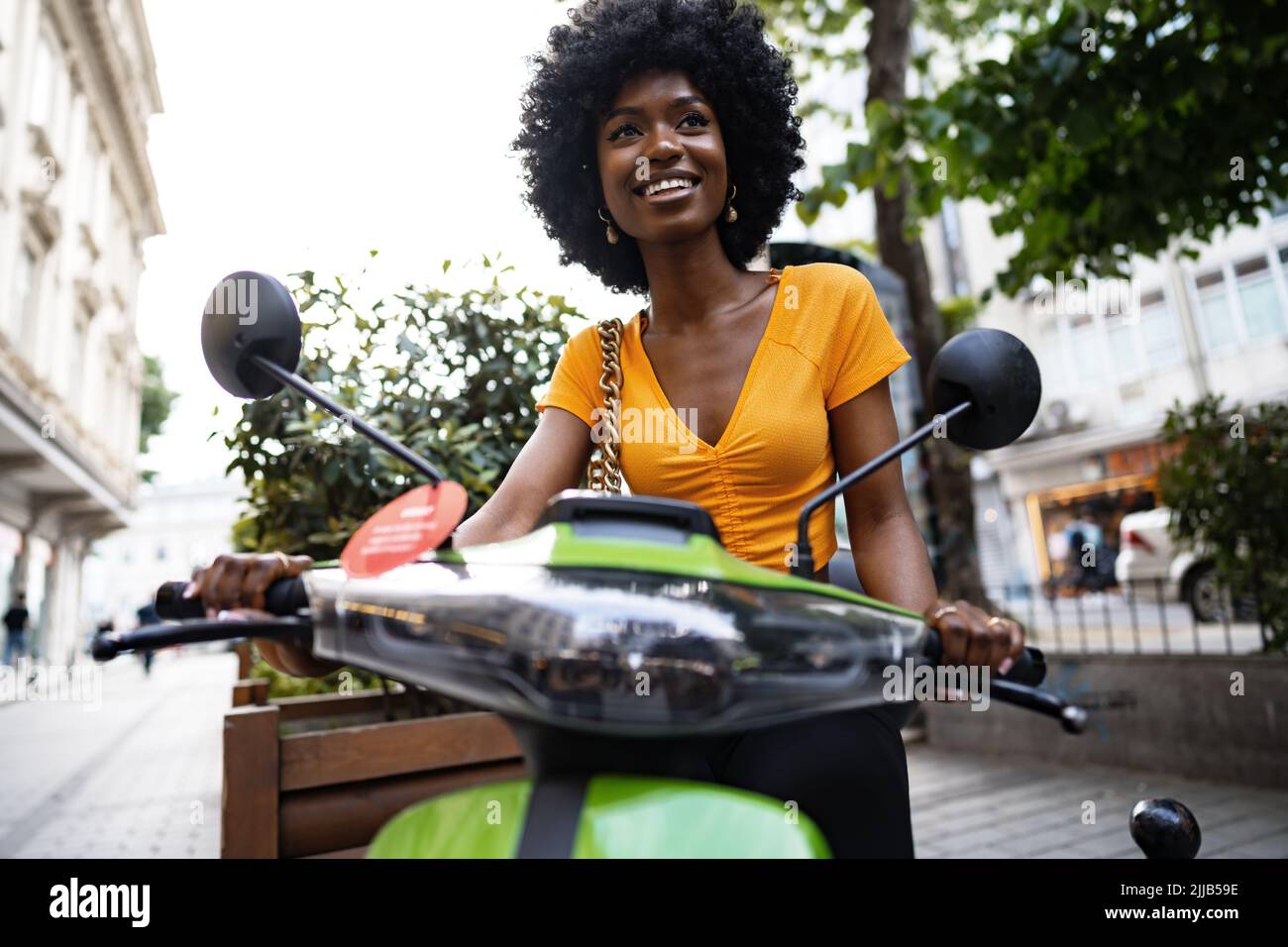 African american female motorcycle rider hi-res stock photography and ...