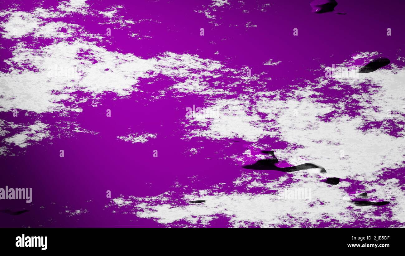 3D rendering. White abstract texture with purple spots. Rust texture on ...