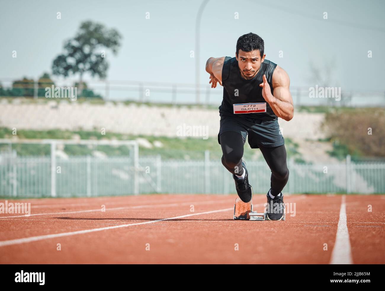 Hes got a need for speed. Full length shot of a handsome young male ...