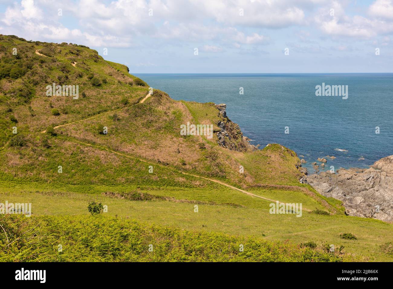 South West coast Path and Tarka Trail between Ilfracombe and Woolacombe ...