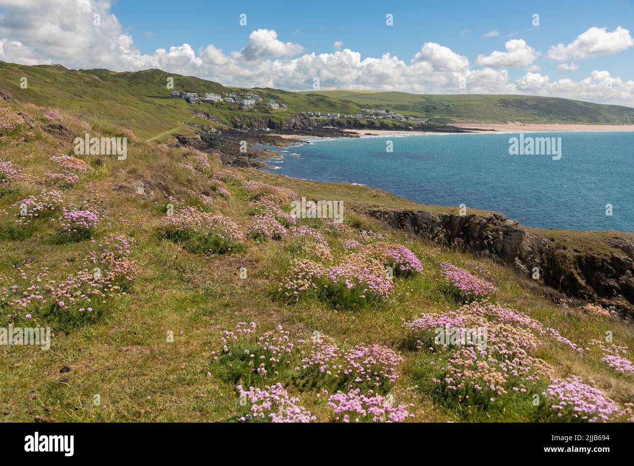 South West coast Path and Tarka Trail between Ilfracombe and Woolacombe ...