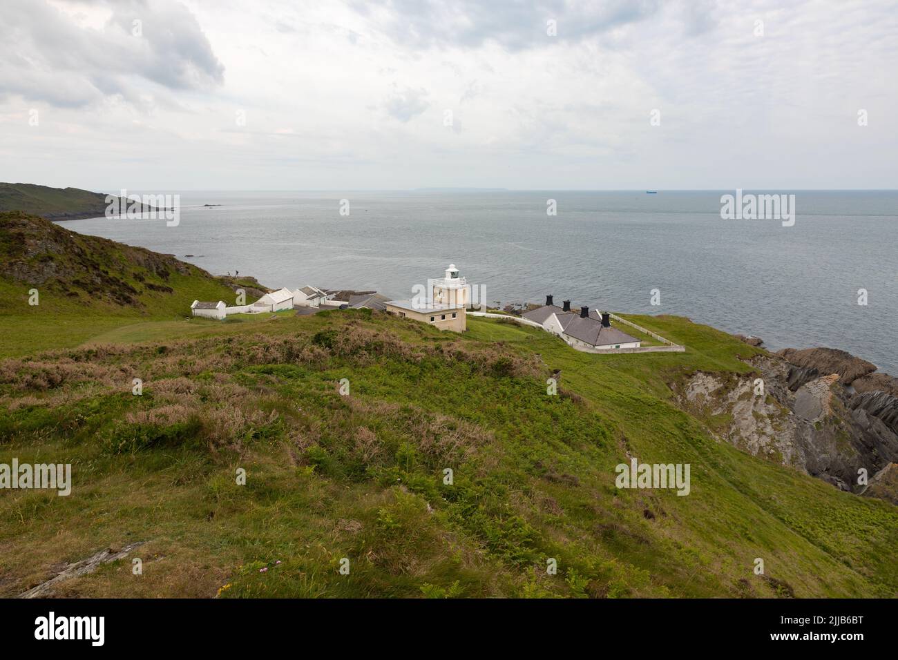 Bull Point Lighthouse, South West coast Path and Tarka Trail between ...