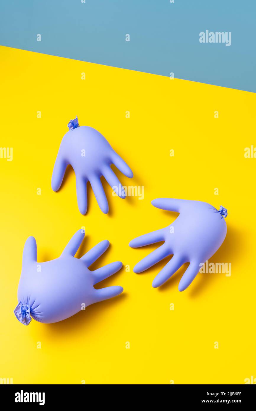 Concept of protective gloves which inflated with air Stock Photo - Alamy