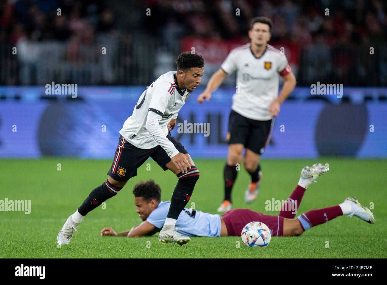 PERTH, AUSTRALIA - JULY 23: Jadon Sancho during the Pre-Season Friendly ...