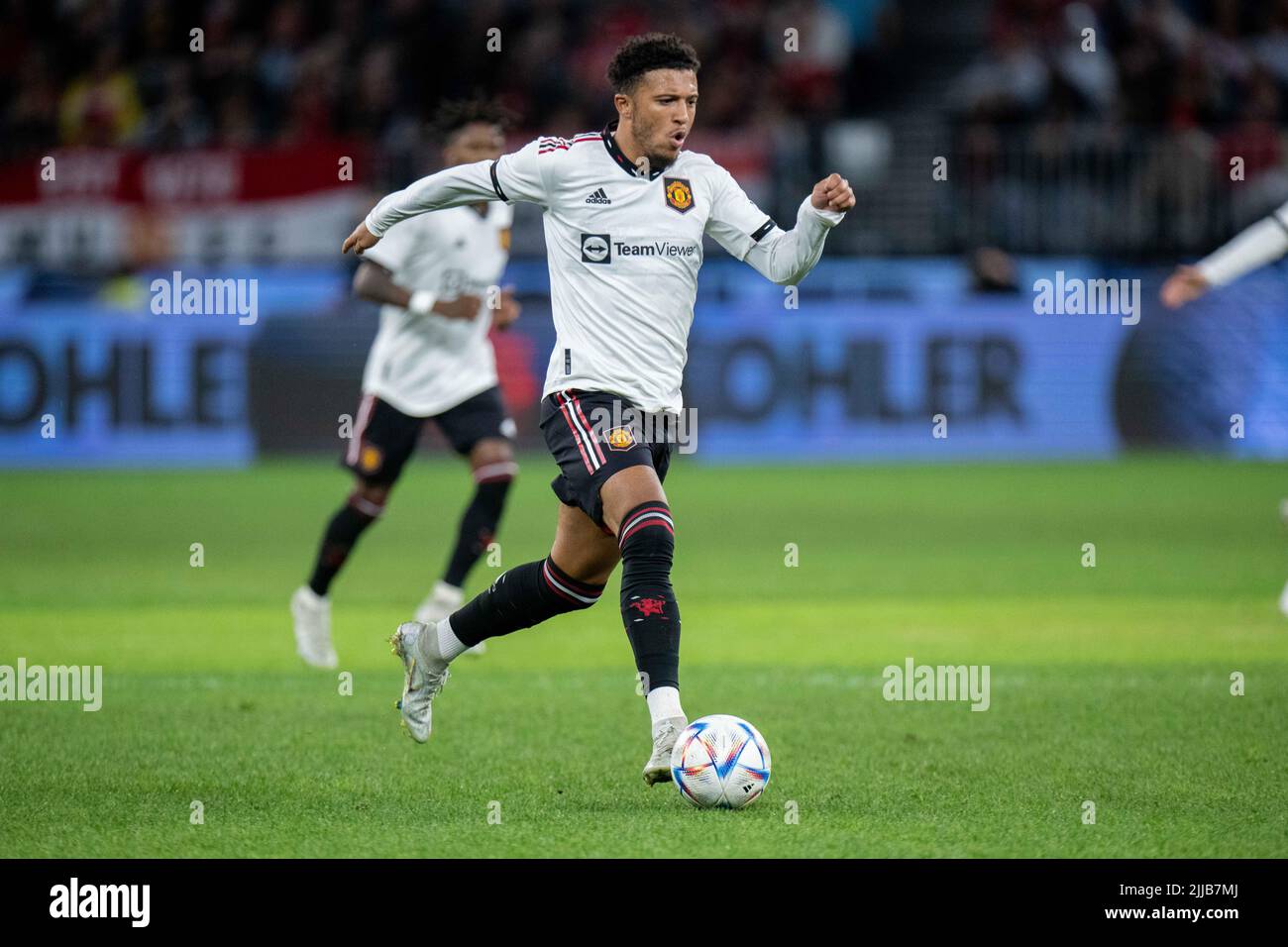 PERTH, AUSTRALIA - JULY 23: Jadon Sancho during the Pre-Season Friendly ...