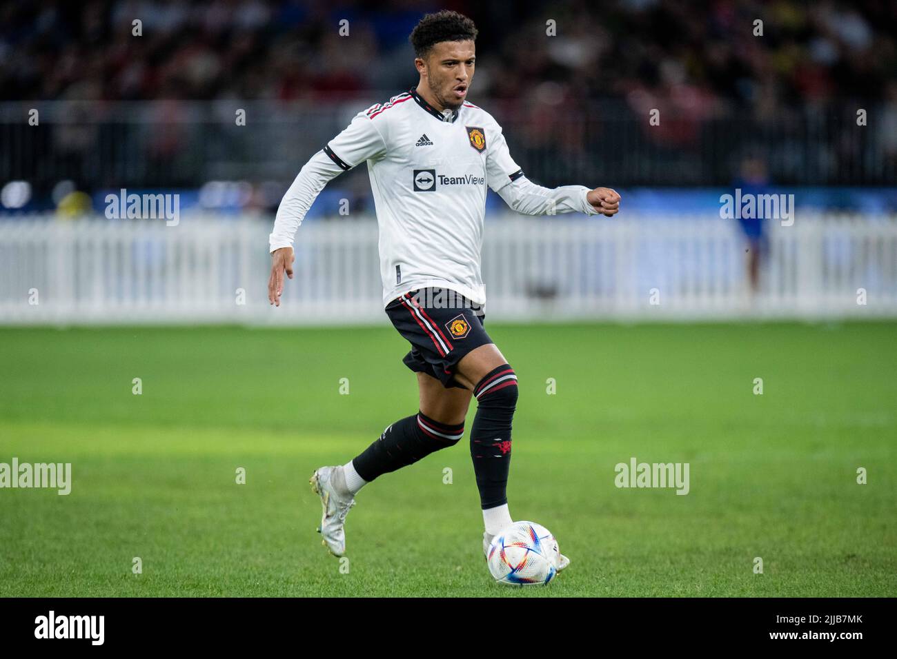 PERTH, AUSTRALIA - JULY 23: Jadon Sancho during the Pre-Season Friendly ...