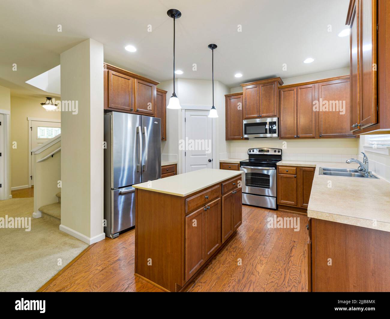 Modern residential kitchen interior Stock Photo - Alamy