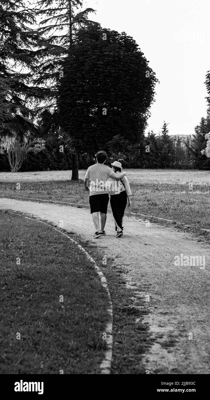 Beautiful young man walking on Black and White Stock Photos & Images ...