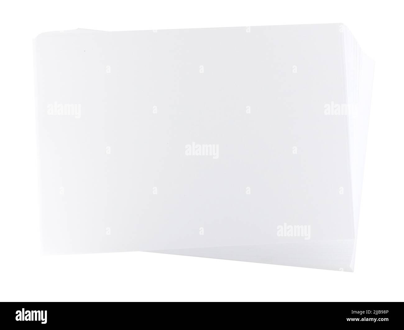 Stack of blank A4 papers for printing taken from top view. Isolated on ...